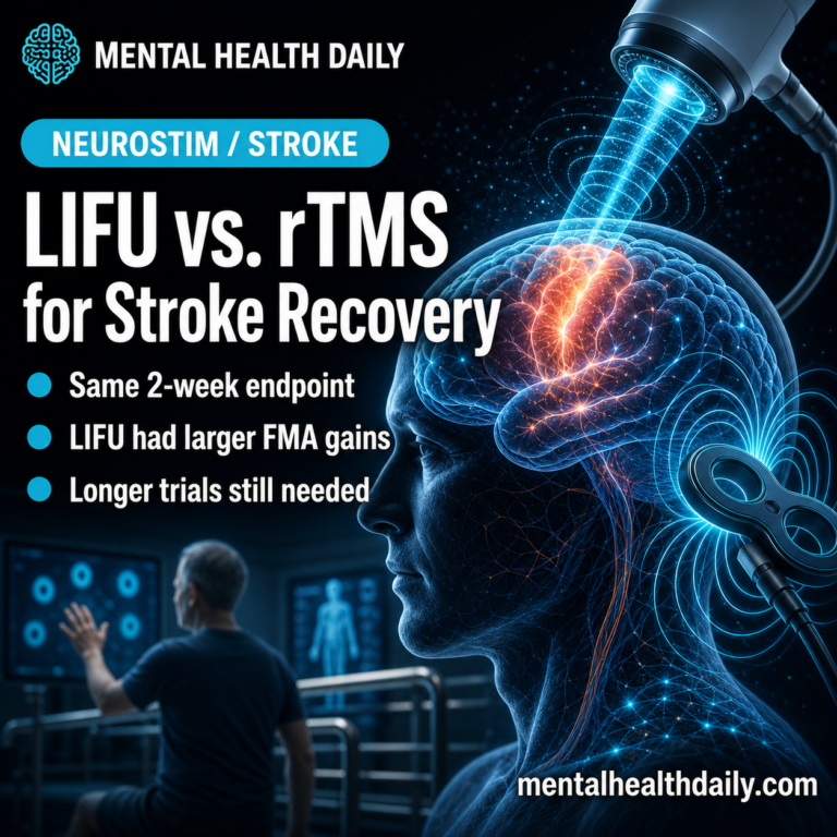LIFU vs. rTMS for Stroke Recovery: Same 2-Week Endpoint, Larger FMA ...