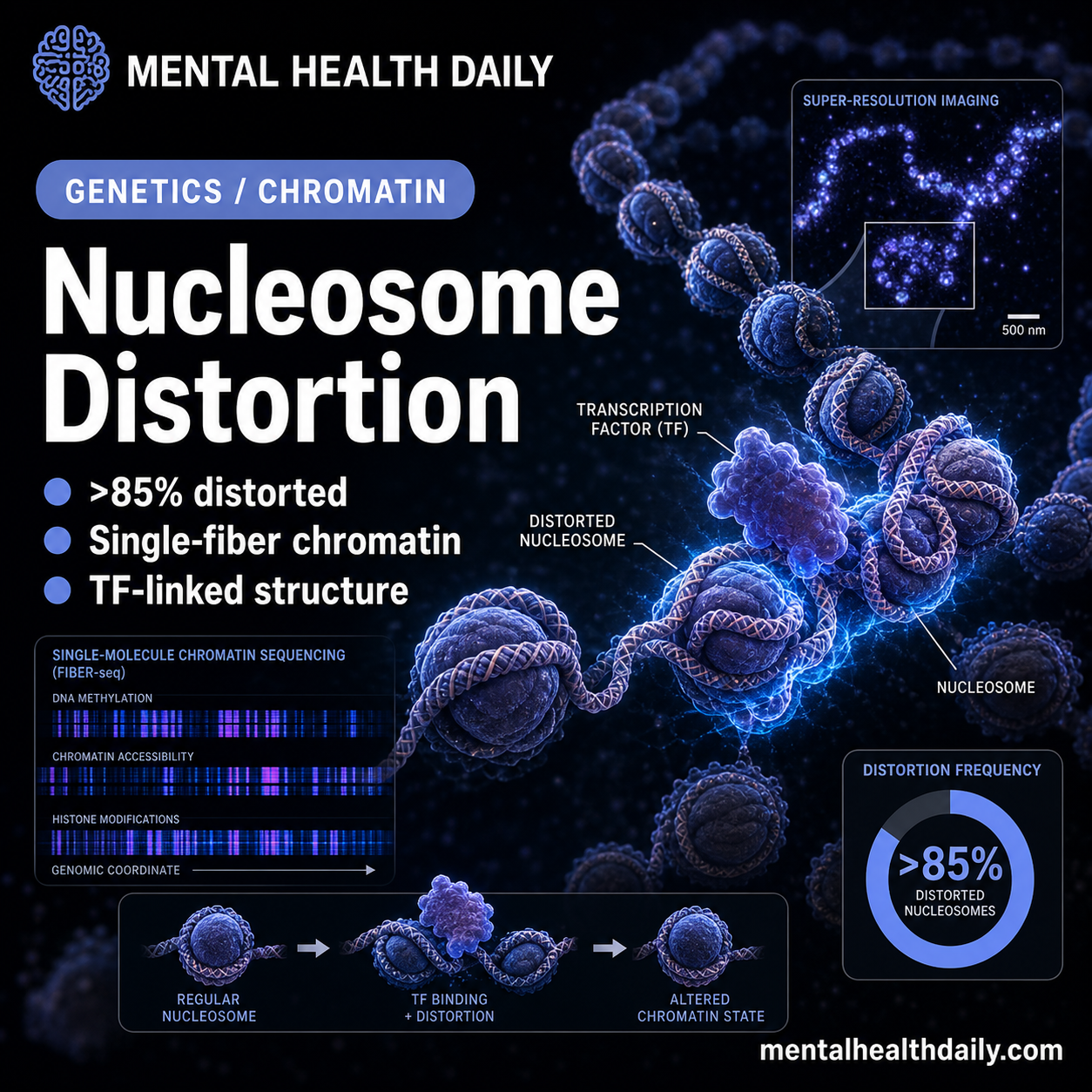 Nucleosome Distortion Pervaded Single Chromatin Fibers - MentalHealthDaily